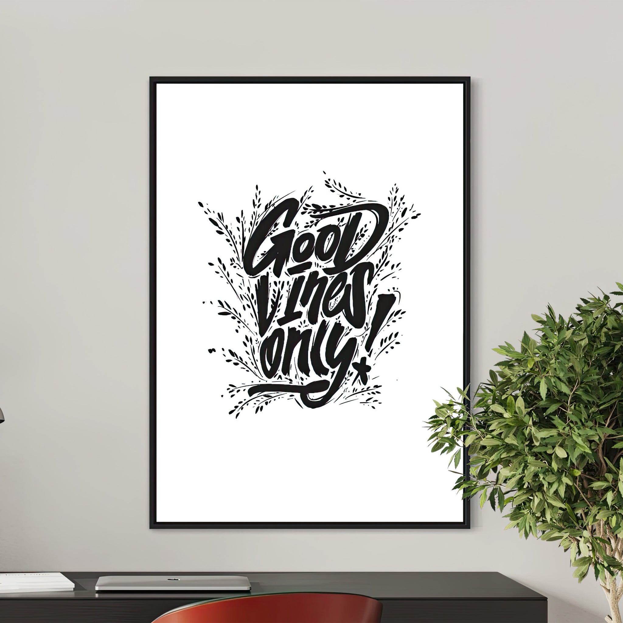Good Vines Only Poster – typejungle